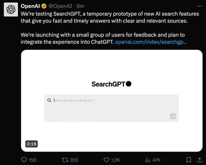 OpenAI发布SearchGPT_通信世界网