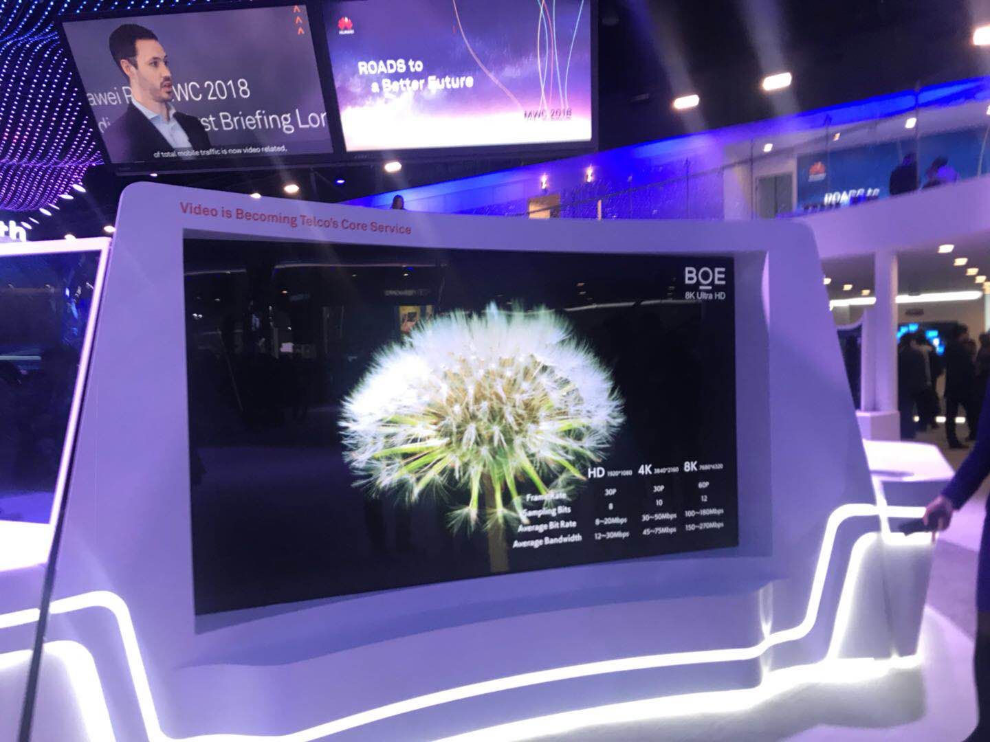 BOE（京东方）在MWC展示“8K+5G”业务_通信世界网